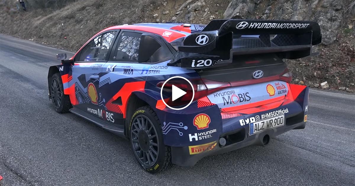 VIDEO: Neuville Test Rallye Monte Carlo 2023 - Hyundai i20 N Rally1 ...