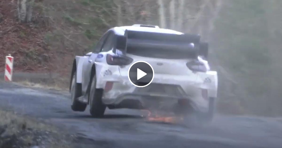 VIDEO: Ott Tänak Max Attack Testing WRC Rallye Monte Carlo 2023 - Ford ...