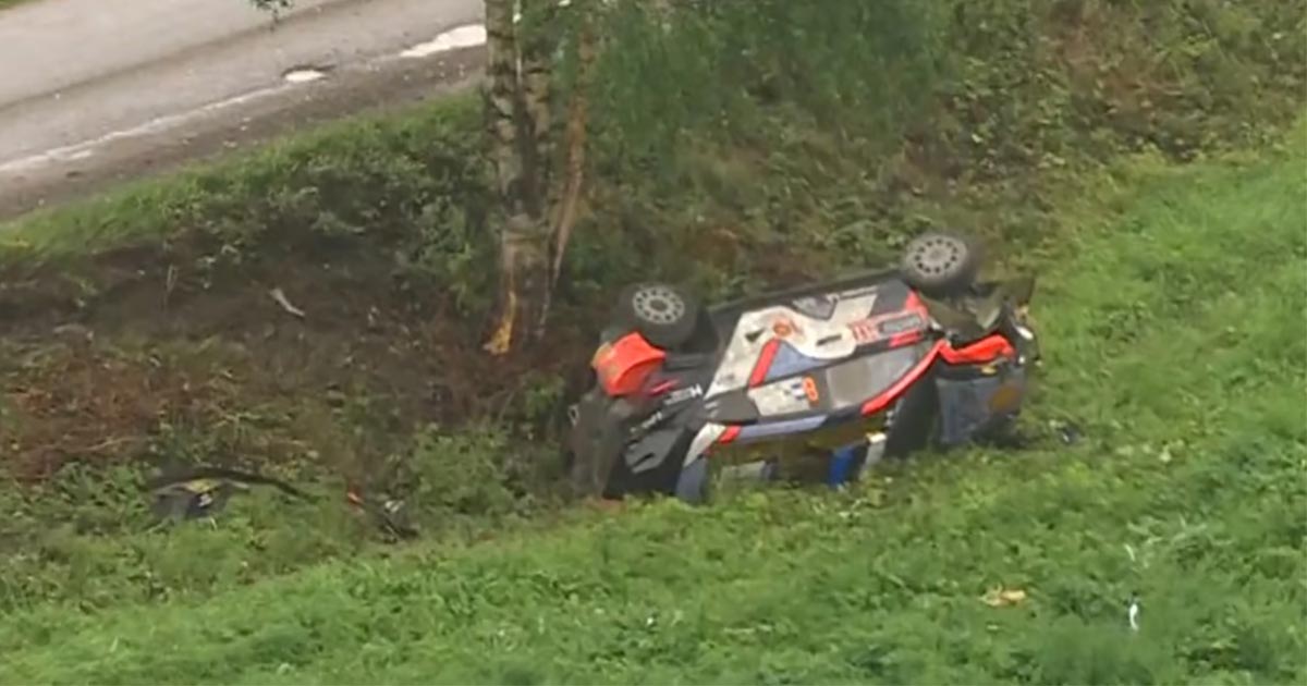 VIDEO: Tänak crash SS3 WRC Rally Finland 2024 | Rallysupport