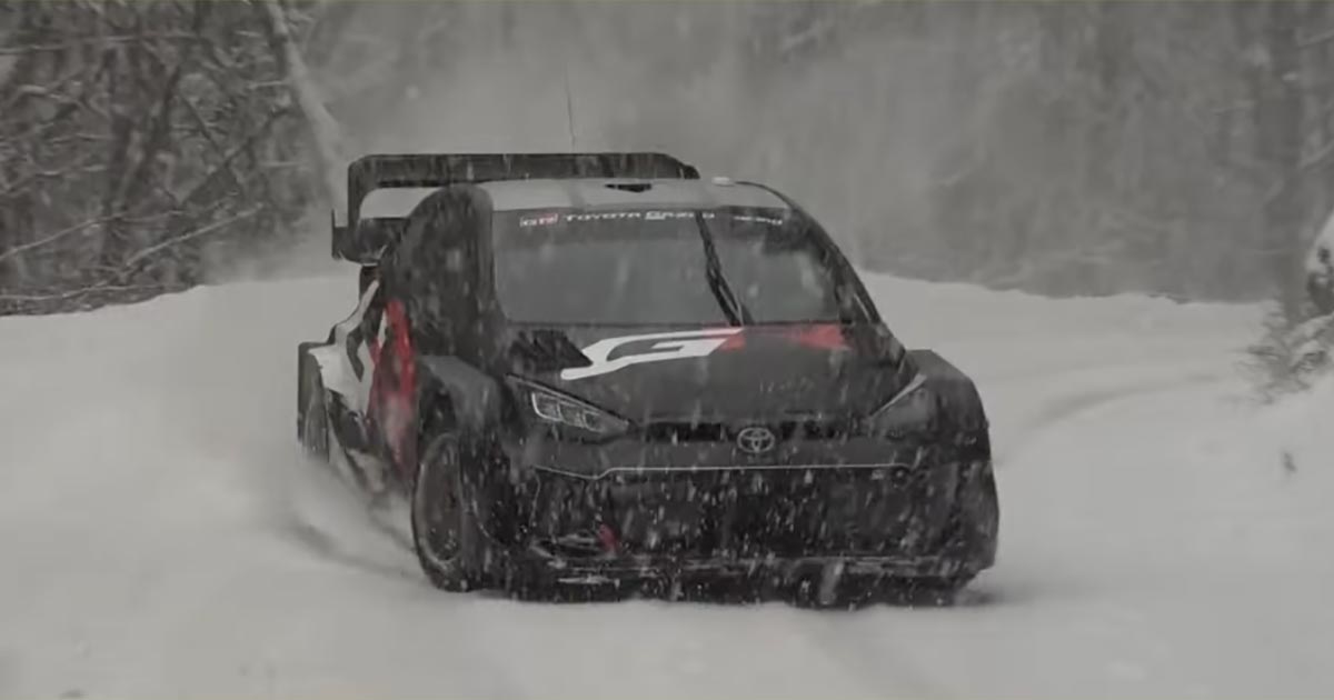 VIDEO: Ogier heavy snow test pre WRC Rallye Monte-Carlo 2026 - Toyota ...